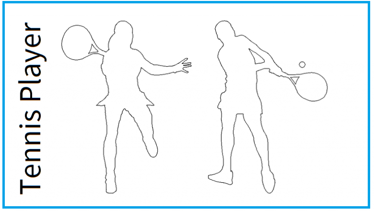[DWG] Tennis Player - in Autocad Block (1,96 MB)