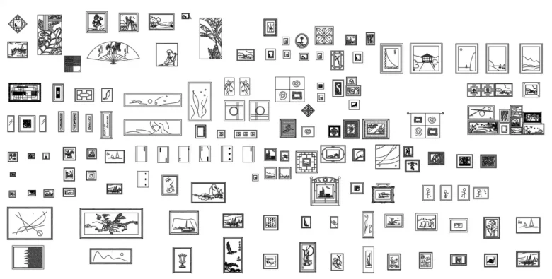 Autocad / Wall Painting, Image – Dwg | Free Cad BLOCKS